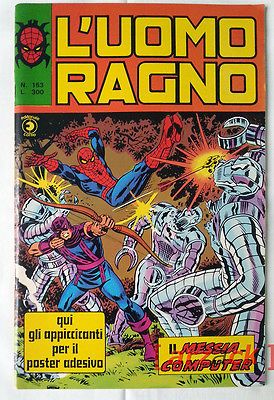 L'UOMO RAGNO 153 CORNO 1976 con gadget ADESIVO 1 appicicante - spillato all'albo - iCollezionisti