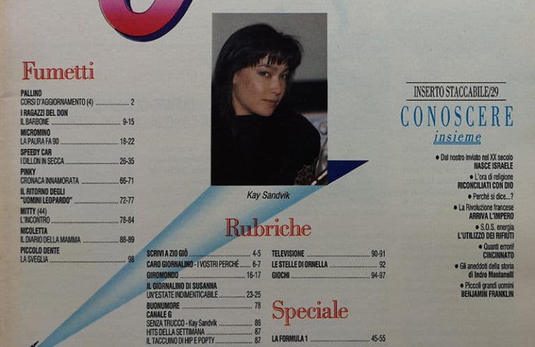 Il Giornalino N 19 NICOLETTA Kay Sandvik + inserto Formula 1 FERRARI ...