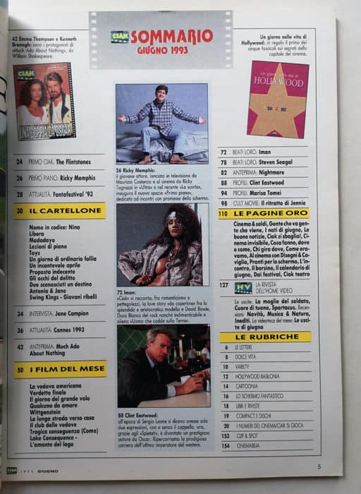 CIAK n° 6 - 1993 KENNETH BRANAGH Emma Thompson EASTWOOD - iCollezionisti