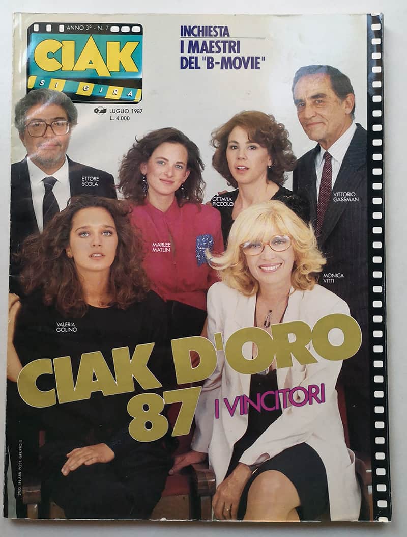 CIAK n° 7 - 1987 MONICA VITTI Valeria Golino VITTORIO GASSMAN ...