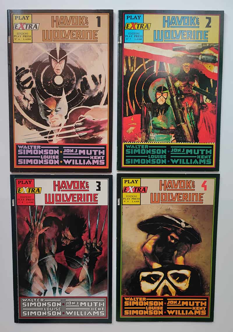 HAVOK e VOLVERINE 1/4 serie completa PLAY PRESS 1990 - iCollezionisti