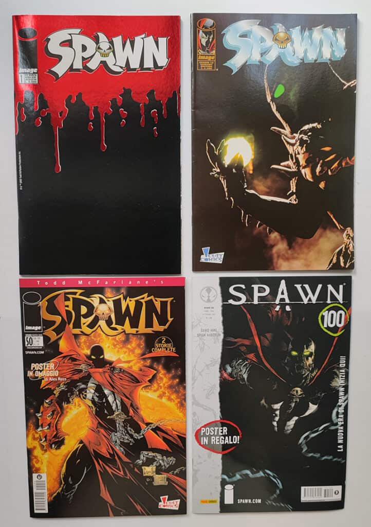 SPAWN nuova serie 1/100 completa CULT COMICS variant POSTER ...