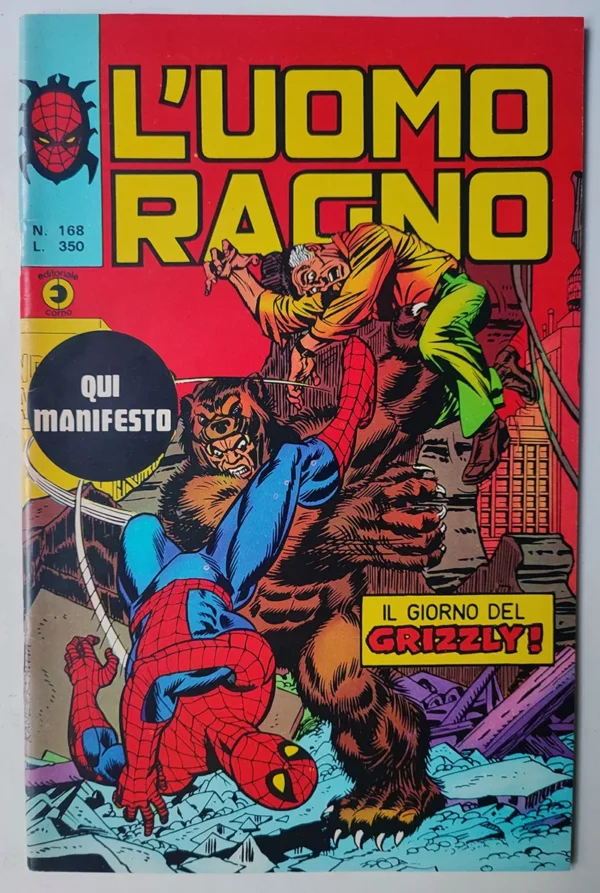 L'UOMO RAGNO n° 168 Editoriale Corno 1976 - iCollezionisti