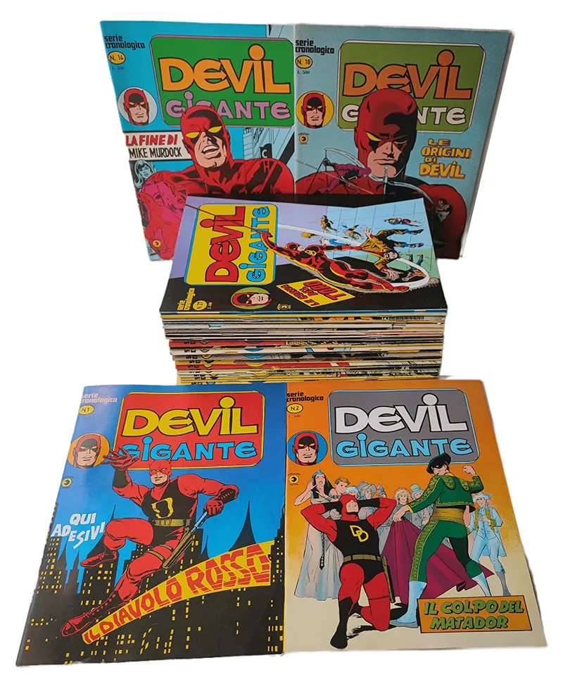 DEVIL gigante 1/27 Corno 1977 Numeri a scelta ADESIVI Poster GADGET ...