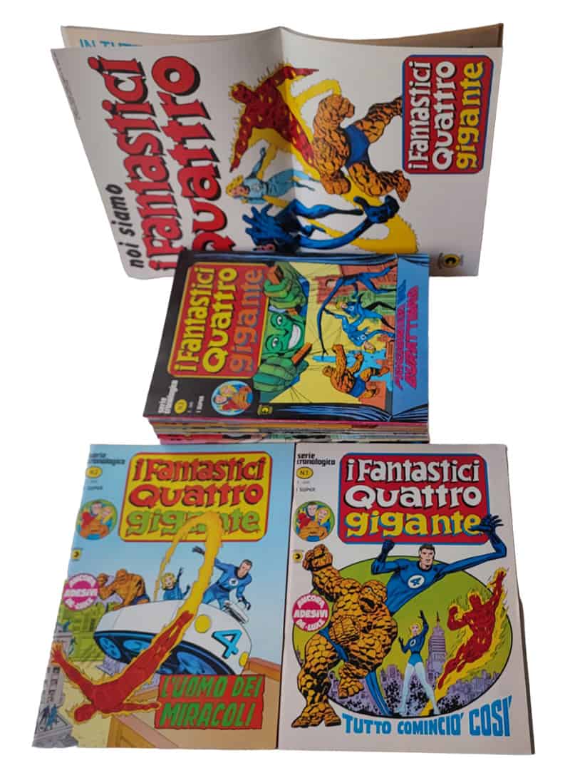 FANTASTICI QUATTRO gigante 1/16 Corno 1978 Numeri a scelta ADESIVI ...